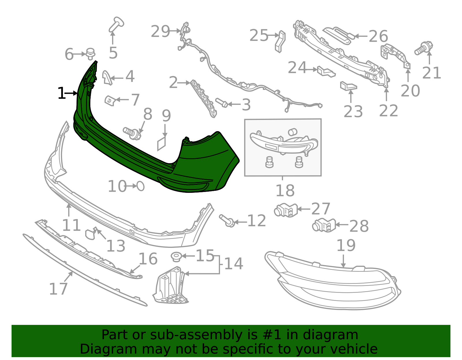 86640-D9500 - Bumper Cover 2020-2022 Kia Sportage | Genuine Kia Parts ...