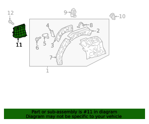 2019-2025 Toyota Side Seal 53737-0R010 | Toyota Parts Center
