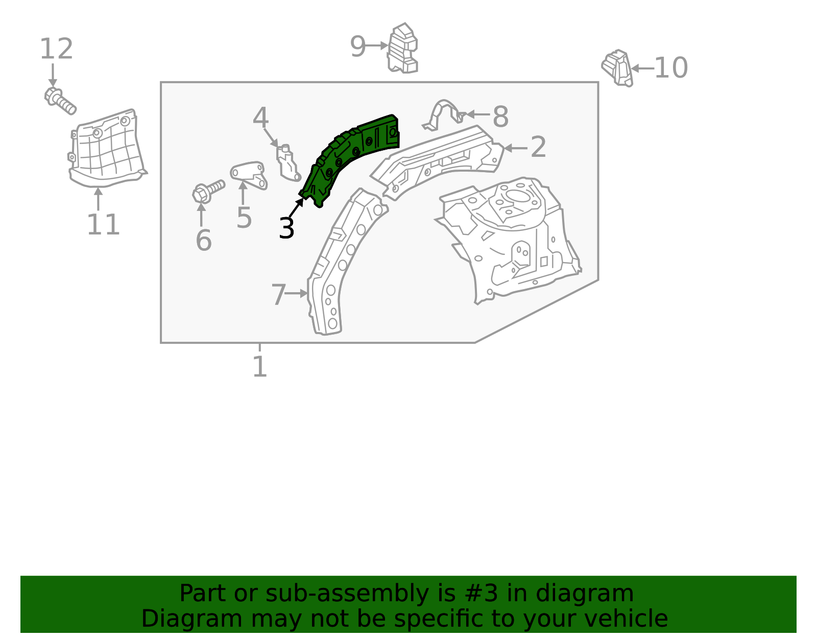 2019-2025 Toyota Upper Reinforced 53733-0R020 | Toyota Parts Center