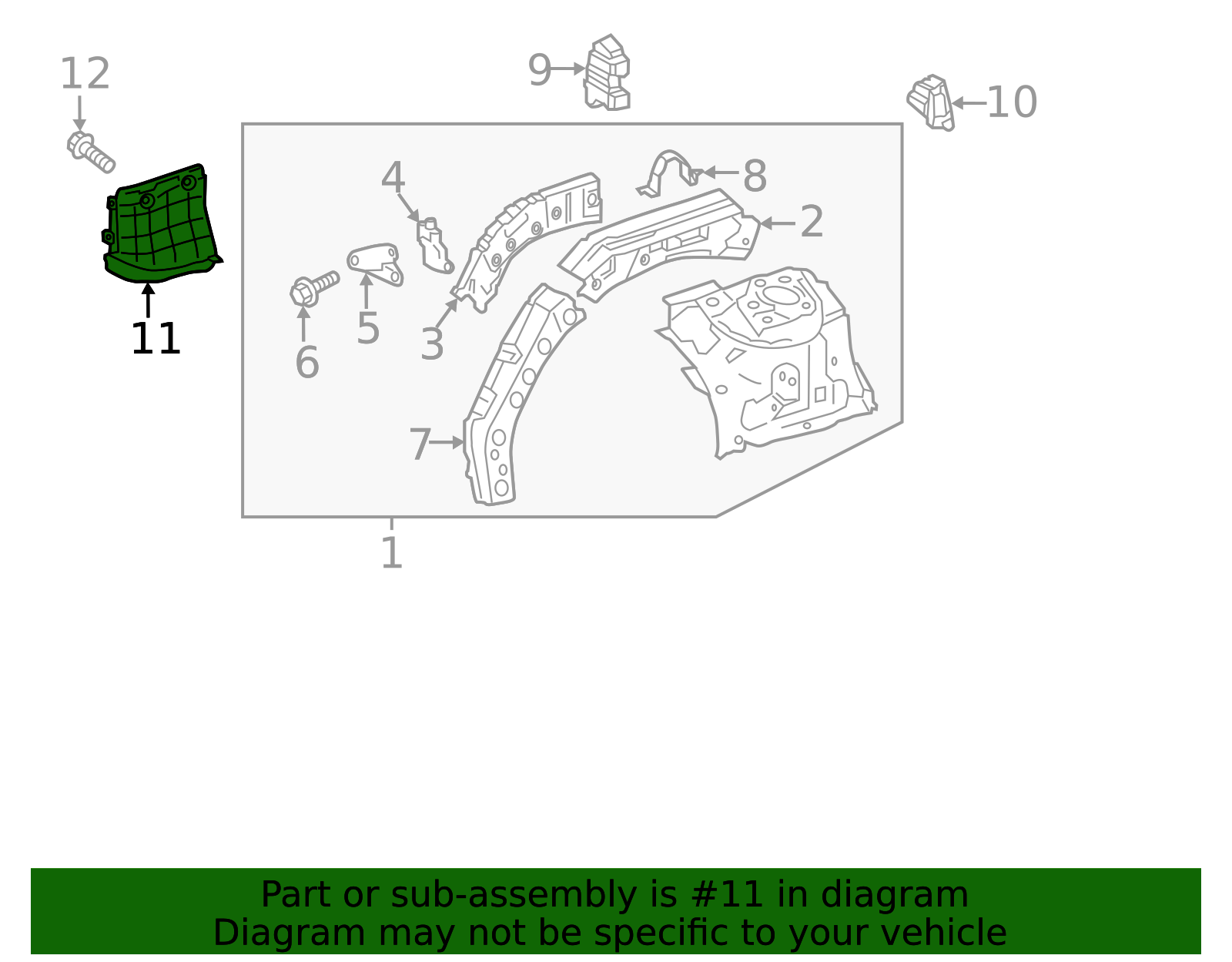 2019-2026 Toyota Mud Guard 53737-0R010 | Toyota Parts Center