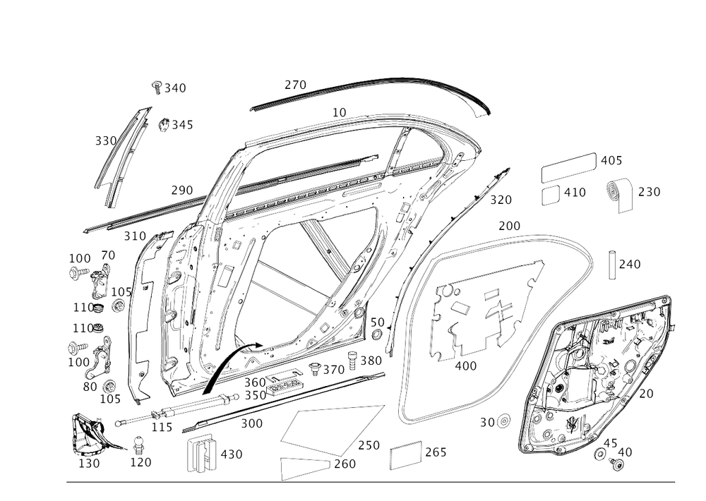 2011-2021 Mercedes-Benz Cover Strip 222-690-04-70 | MB OEM Parts