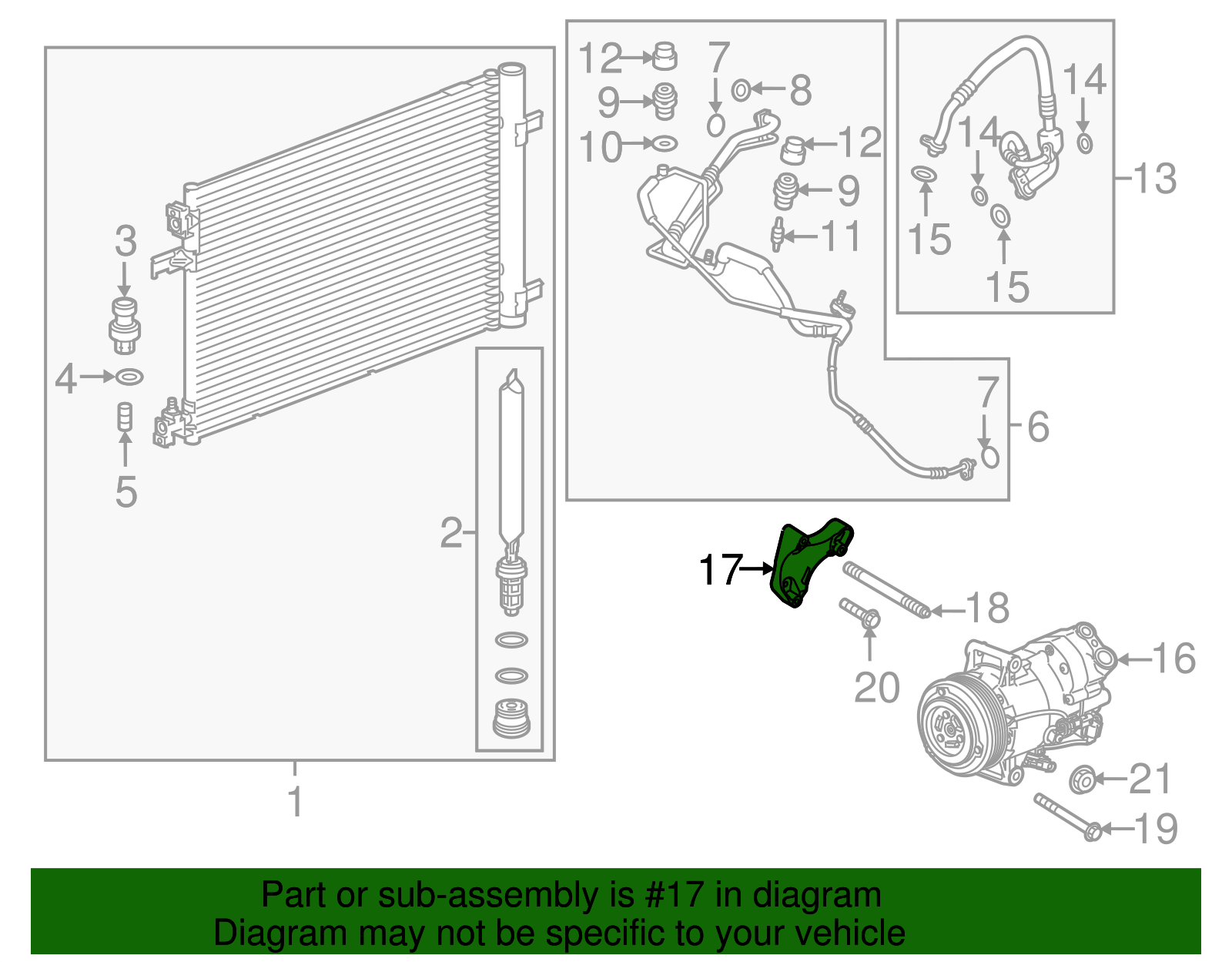 2016-2019 Buick Cascada Air Conditioning Compressor Bracket 55590876 ...