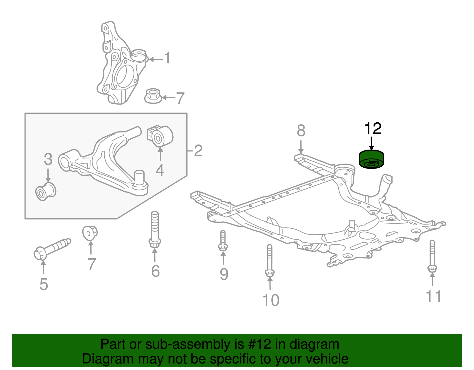 39027221 - 2016-2019 Chevrolet Cruze - Rear Transmission Mount ...