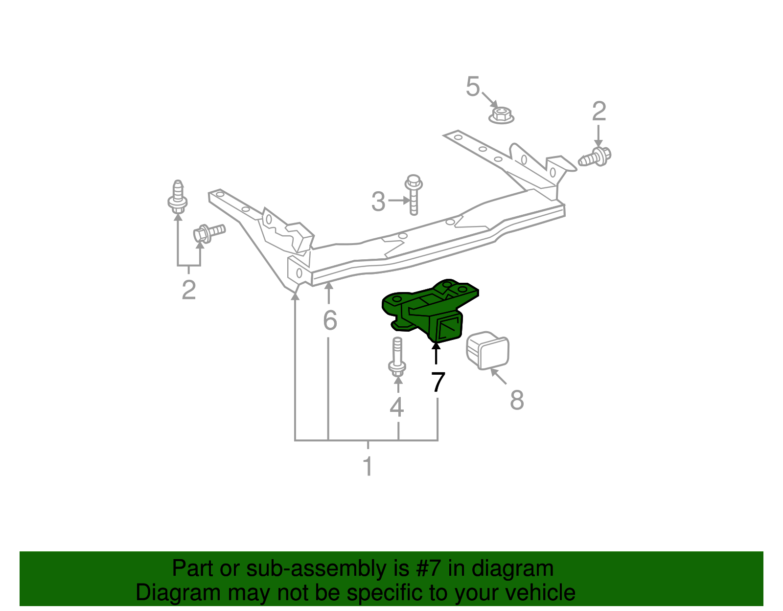 Genuine Toyota Trailer Hitch (Rear) part# 51908-0C020 for 2003-2006 ...
