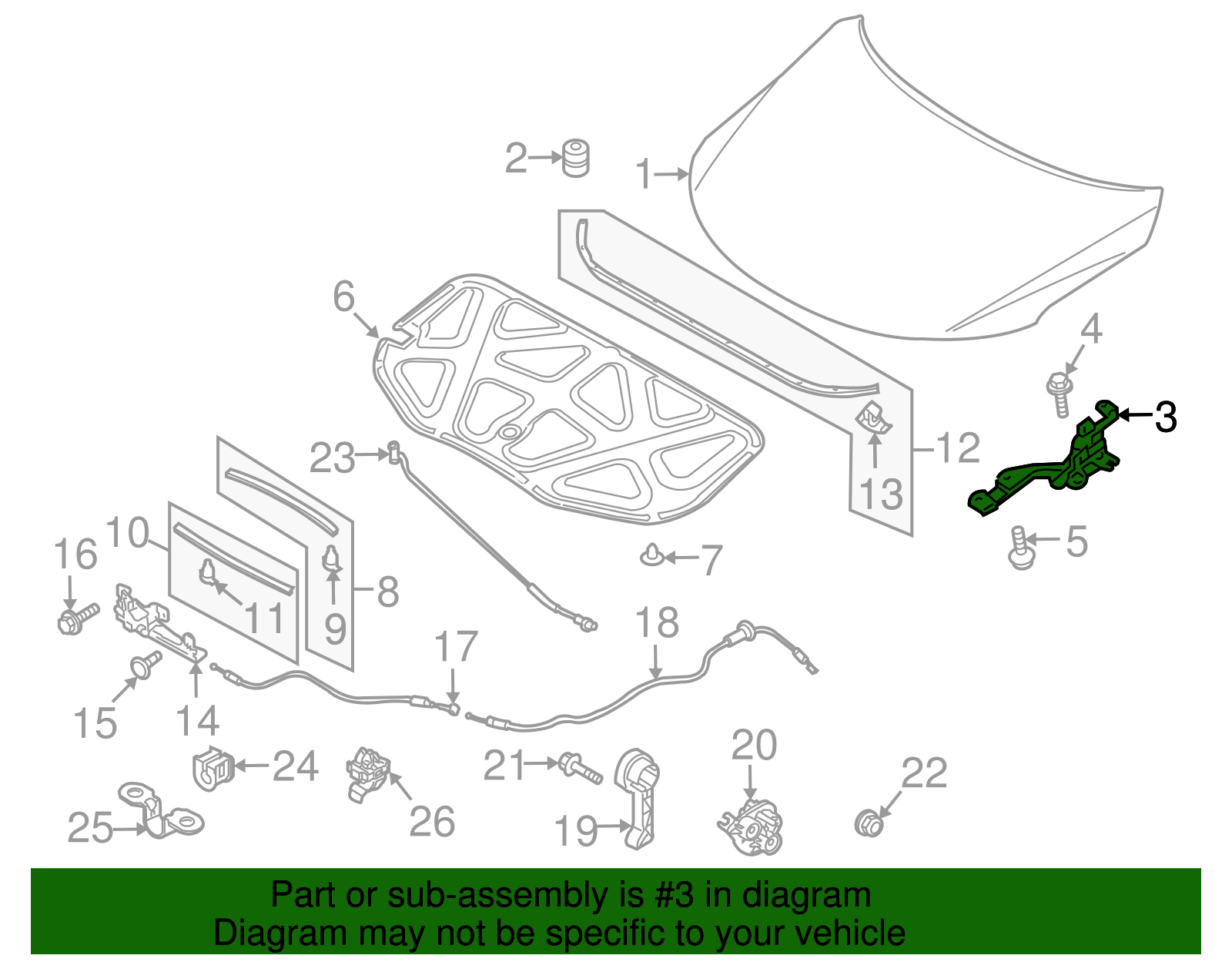 79110-1M000 - Hinge 2010-2013 Kia | Kia.Parts Store