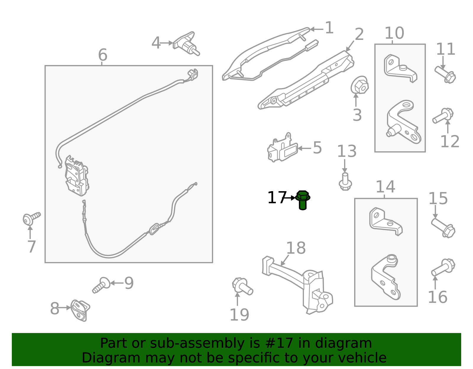 2015-2025 Ford Lower Hinge Mount Bolt w716948s442 | TascaParts.com