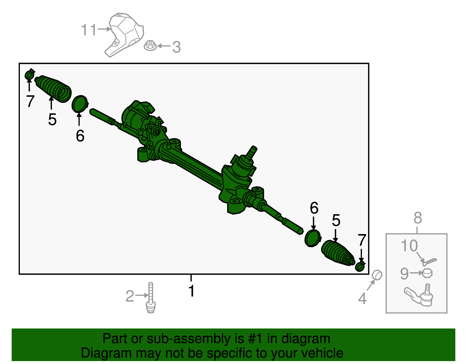 2018-2024 Toyota Camry Steering Gear 44250-06383 | Toyota Parts Center