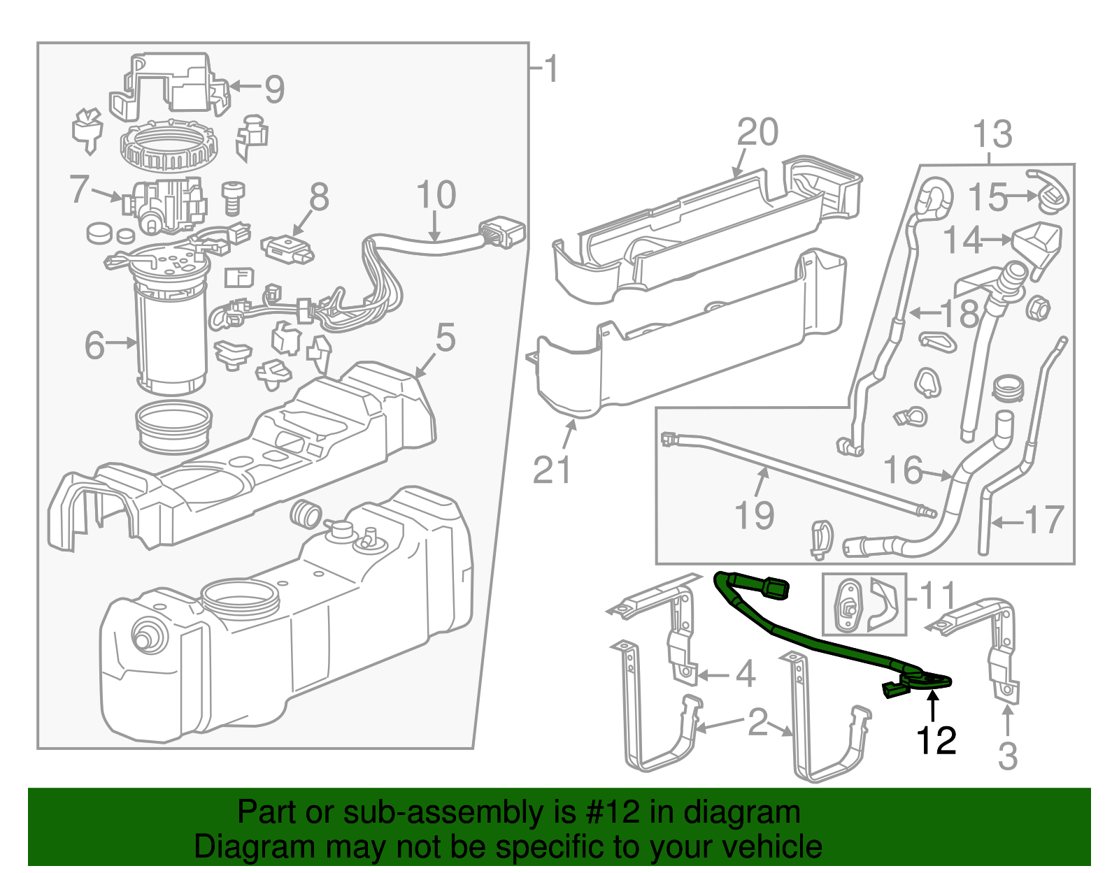 2011-2016 GM Emission Reduction Fluid Front Inlet Pipe Assembly ...