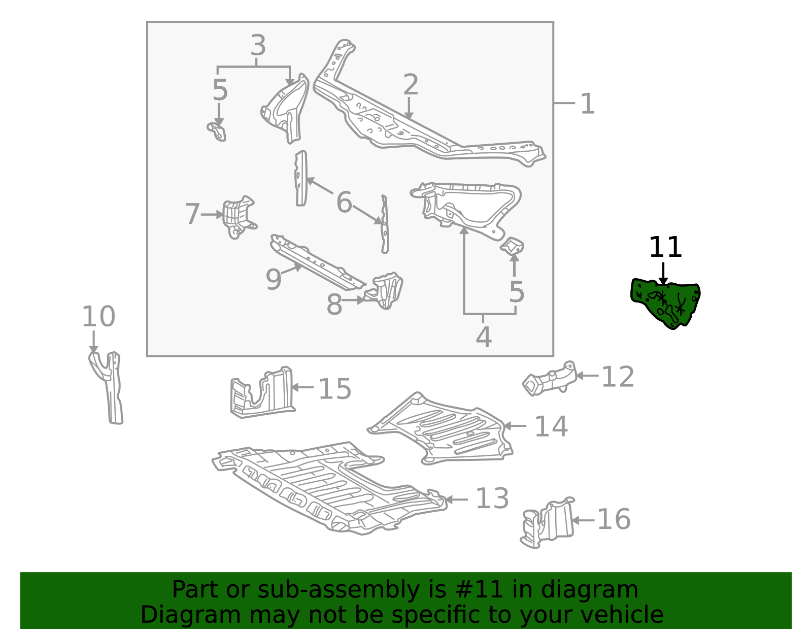 53291-24021 - High-Quality Radiator Support Panel Seal for 2002-2005 ...