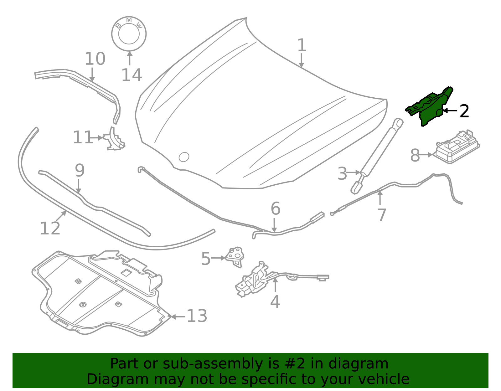 41-00-9-629-221 - Hood Hinge 2023-2025 BMW | BMW Auto Parts Warehouse