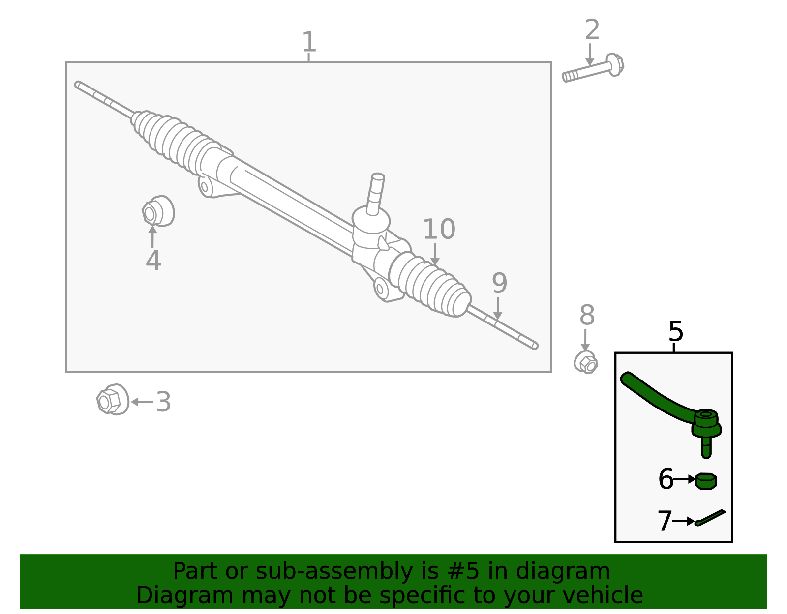 Genuine Official Toyota Outer Tie Rod part# 45460-09180 for 2009-2019 ...