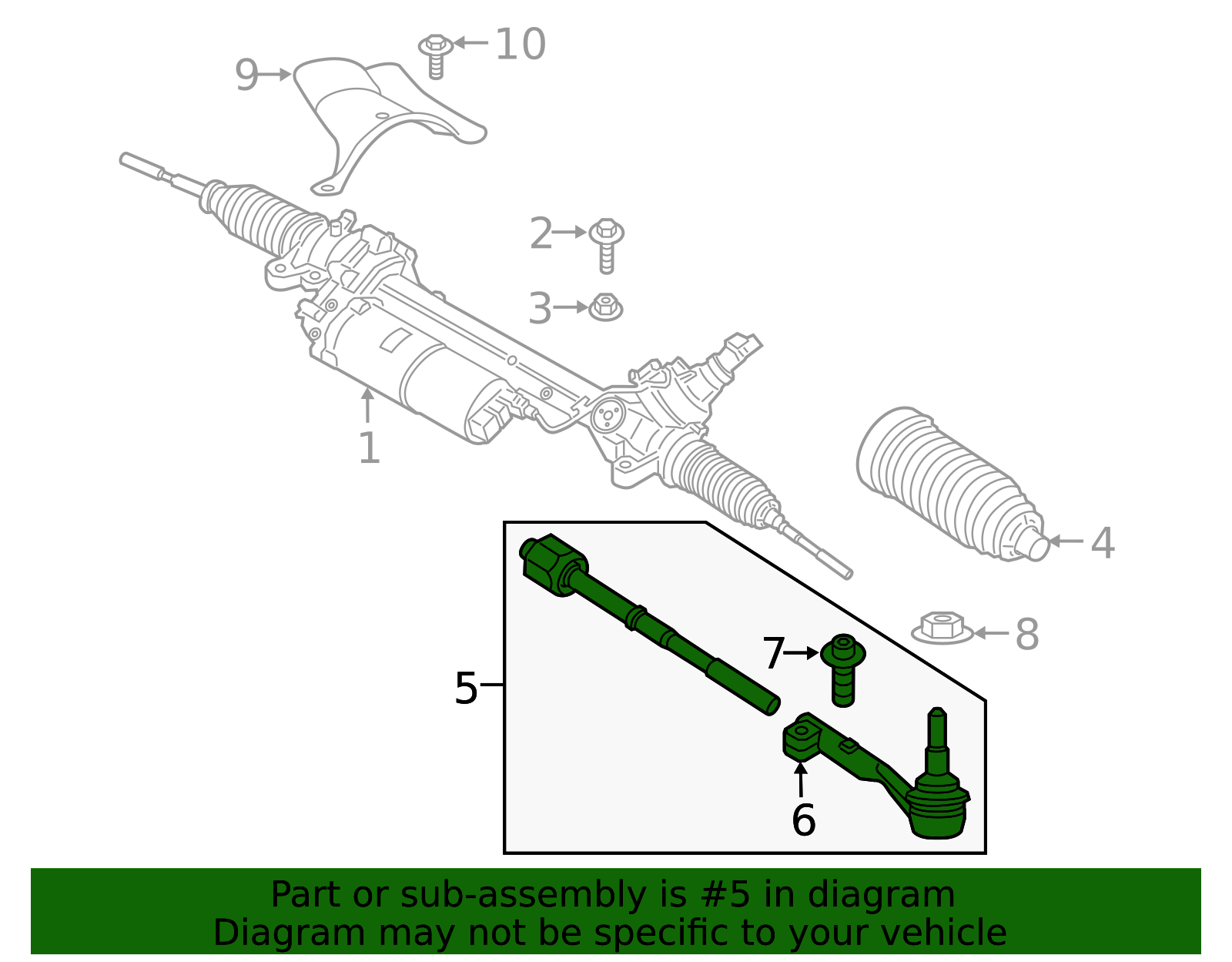 45460-WAA04 - Rod Assembly Tie Right-hand 2020-2025 Toyota GR Supra ...