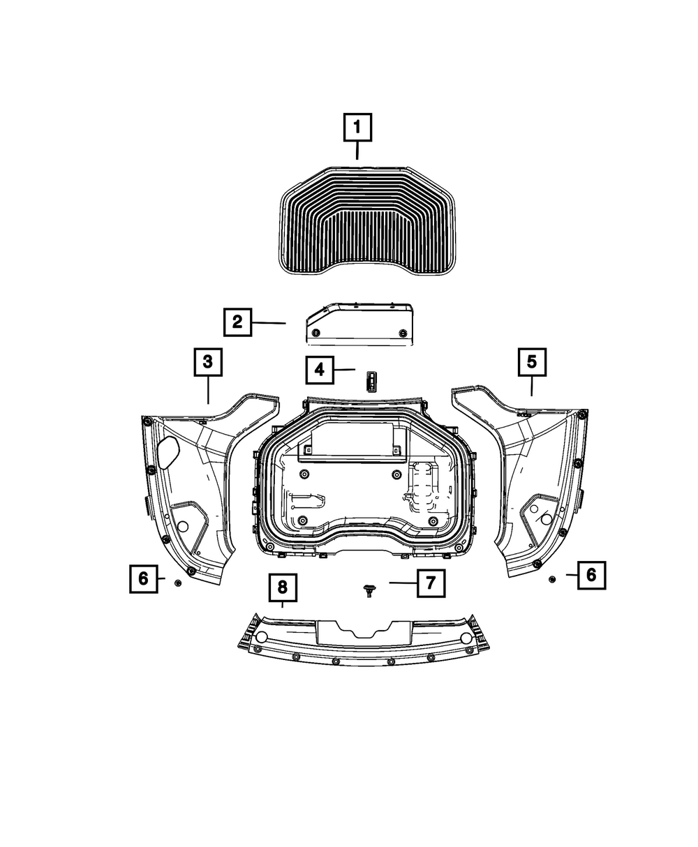 2025 Jeep Wagoneer S Frunk Mat 7UP28TX7AB | Mopar eStore