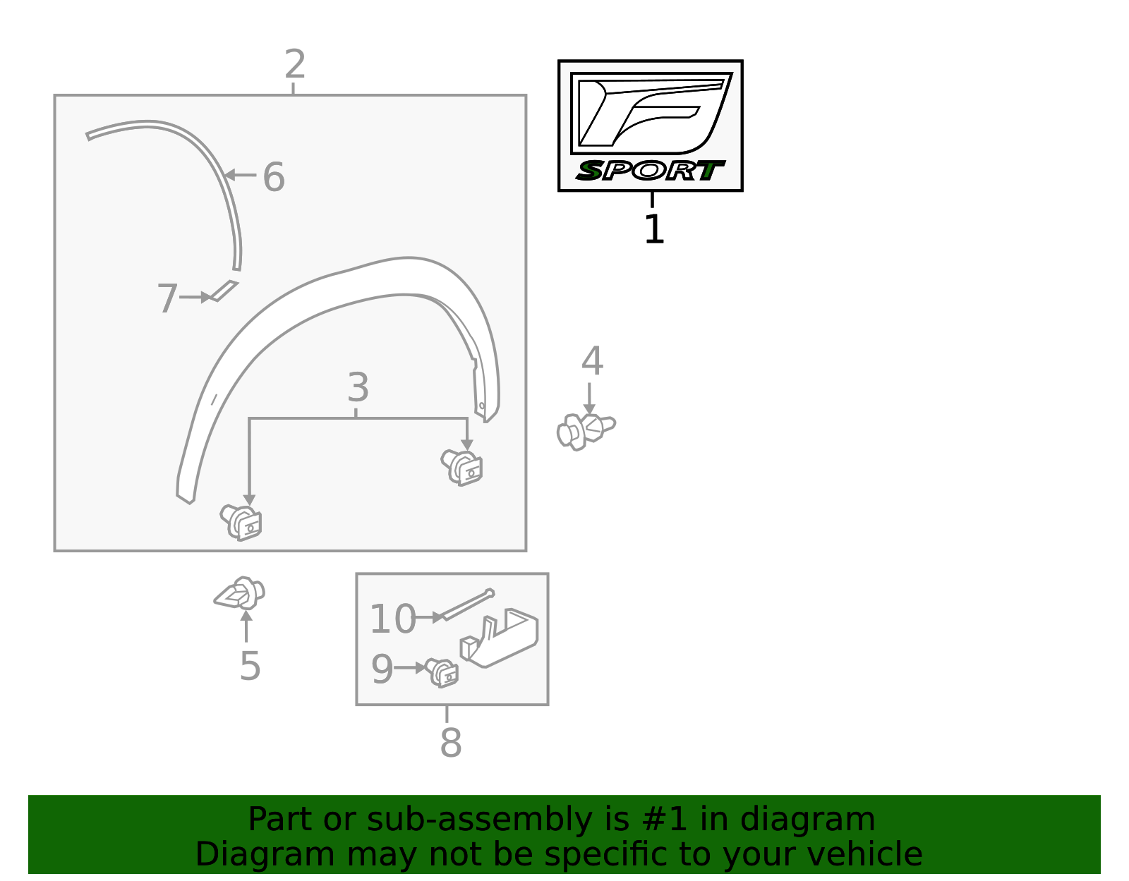 75361-78010 - High-Quality Fender Emblem for 2015-2021 Lexus ...