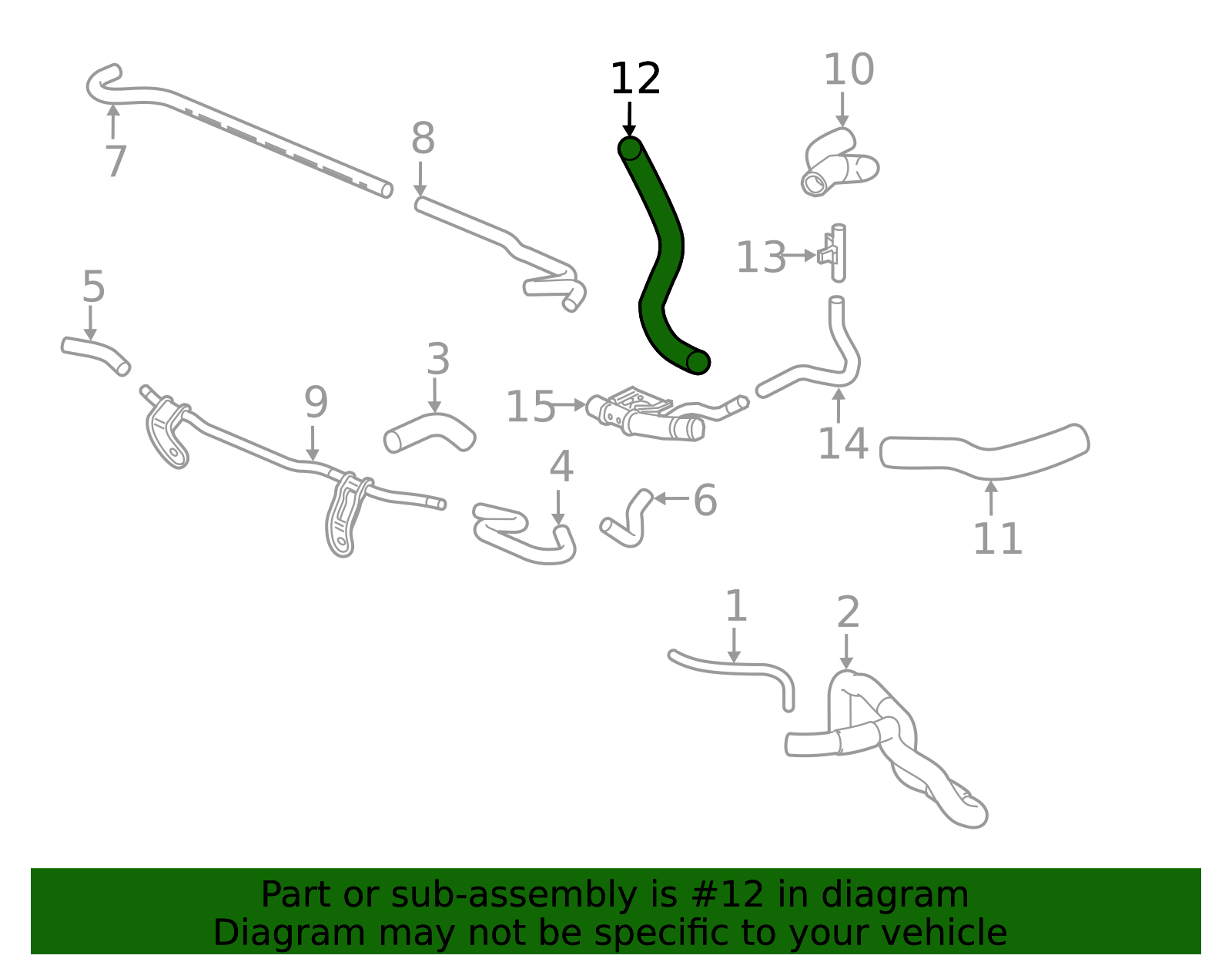 19502-5BA-A00 - Hose A Water (Lower) - 2016-2020 Honda Civic ...