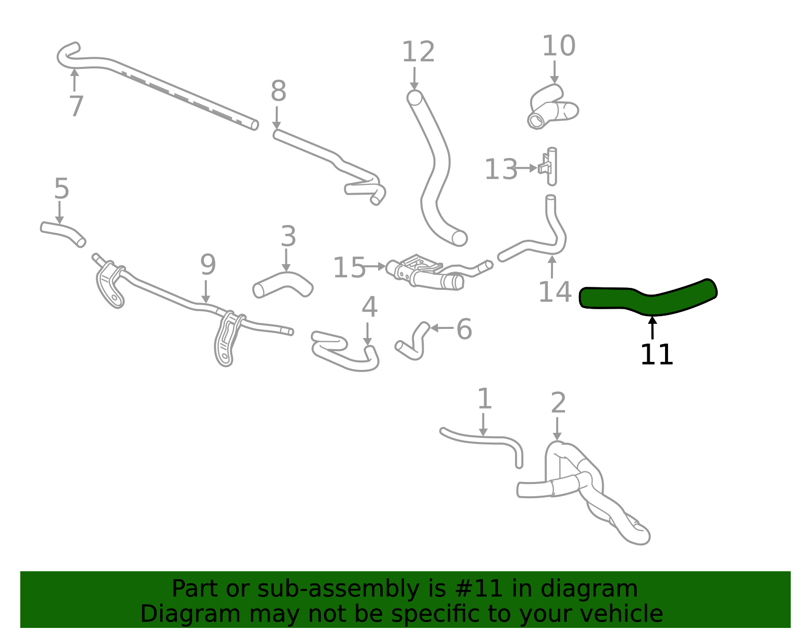 19504-5BA-A00 - Hose B Water (Lower) - 2016-2020 Honda Civic | Honda ...