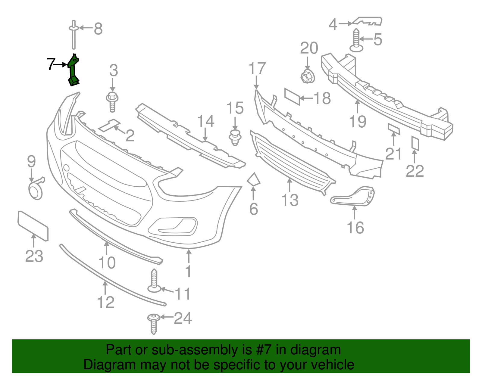 Hyundai - 86583-1R000 - Side Bracket - 2012-2017 Hyundai Accent | OEM ...