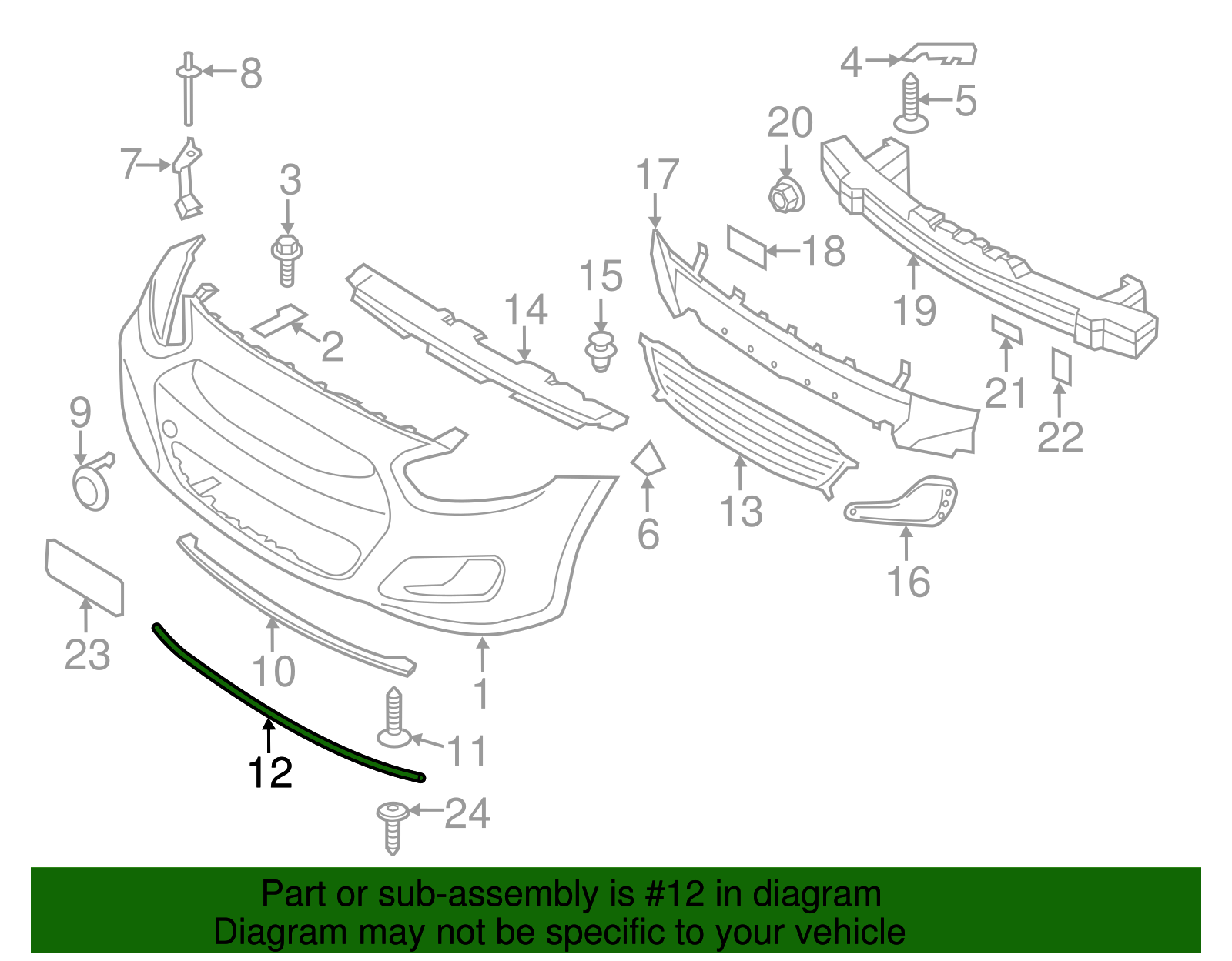 2012-2017 Hyundai Accent Seal Strip 86357-1R000 | OEM Parts Online
