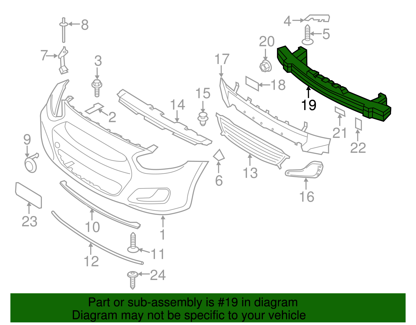 2012-2017 Hyundai Accent Impact Bar 86530-1R300 | OEM Parts Online