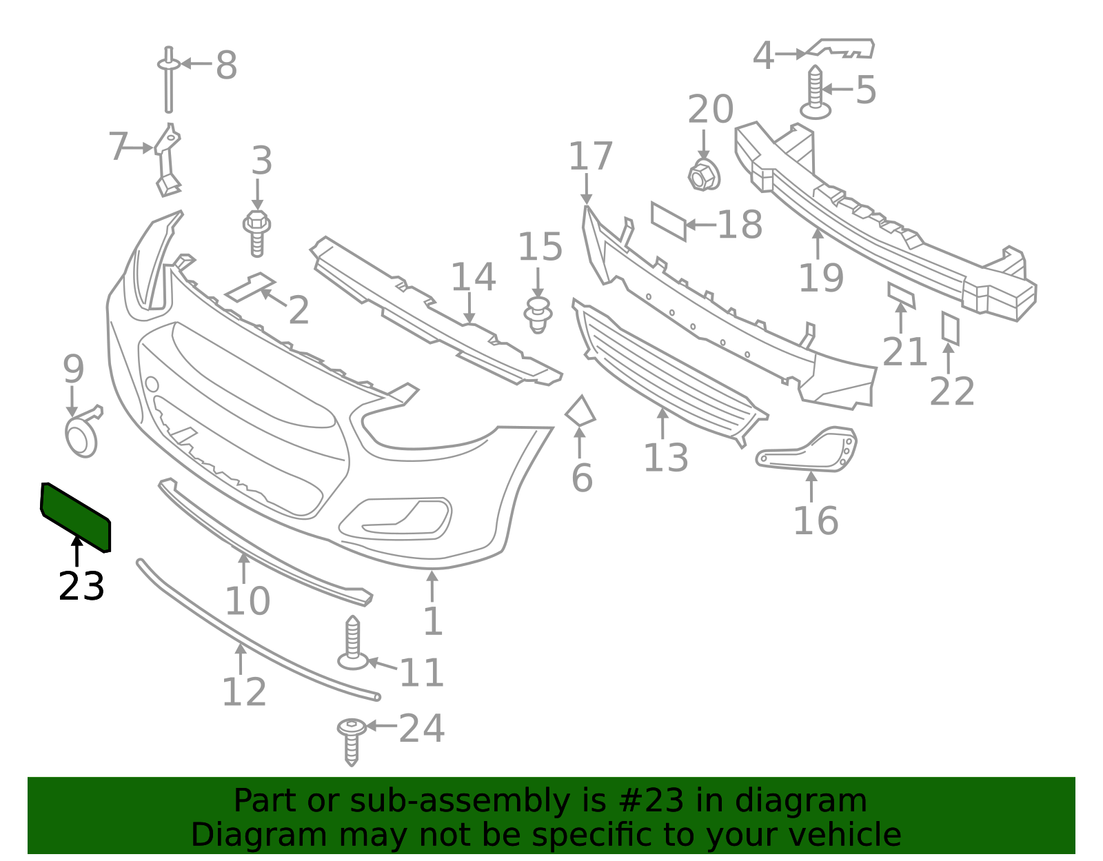 2012-2014 Hyundai Accent License Bracket 86519-1R010 | MotorMotor