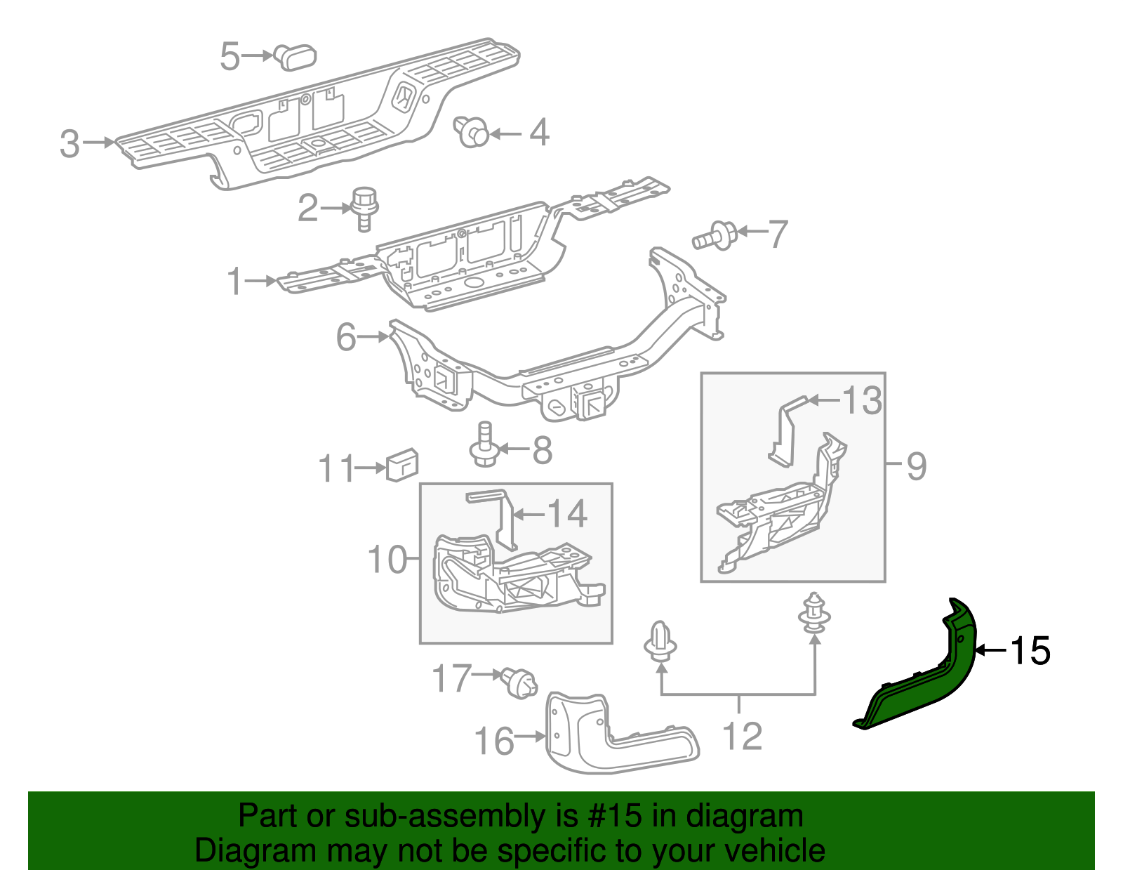 2016-2023 Toyota Tacoma Bumper Cover (Right, Rear) 52155-04020 | OEM ...