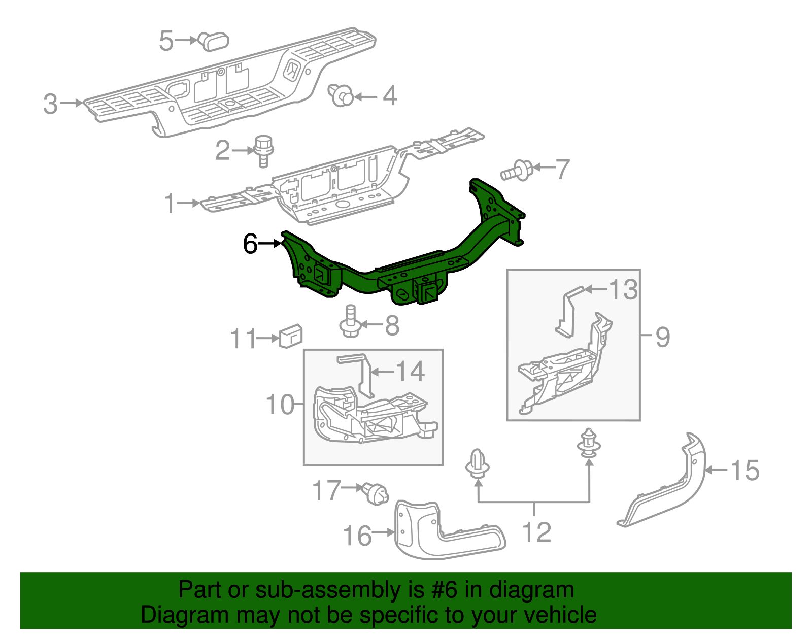 2016-2023 Toyota Tacoma Reinforced Beam 52023-04010 | Toyota Parts Center