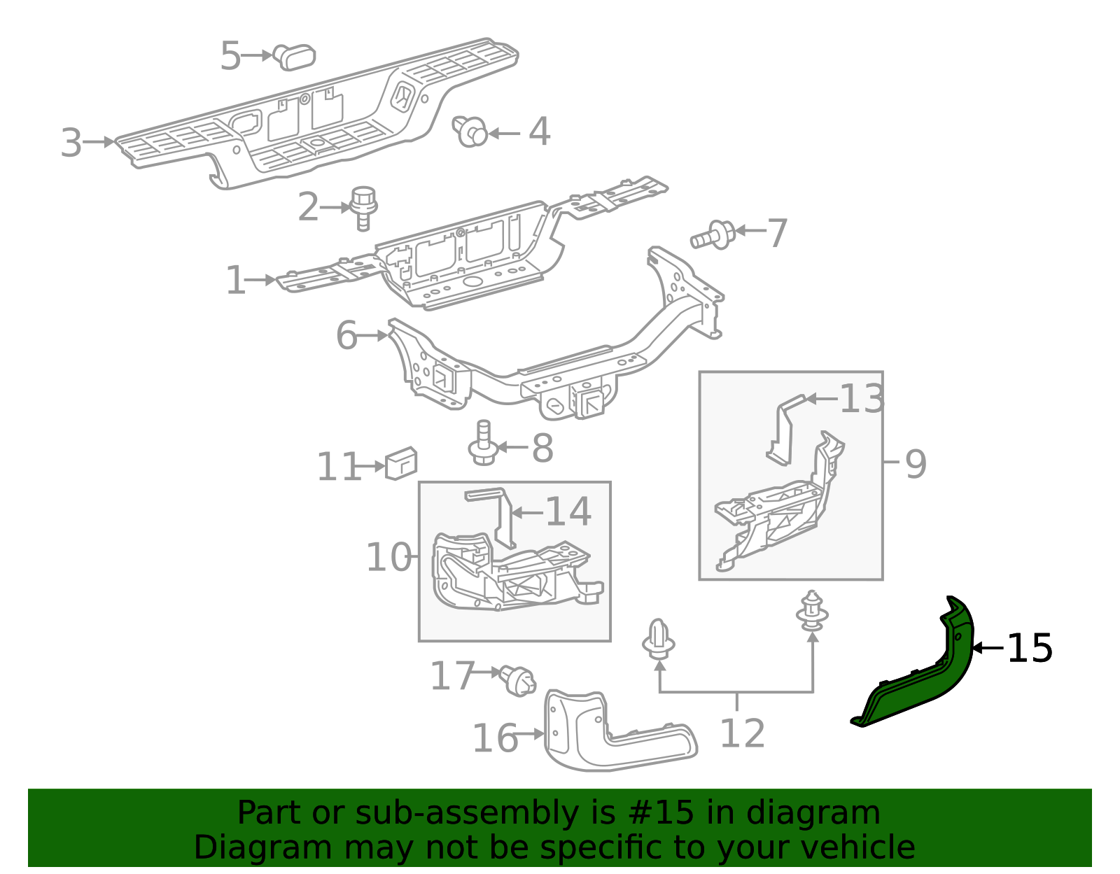 Bumper Cover (Right, Rear) 52155-04010 | OEM Parts Online