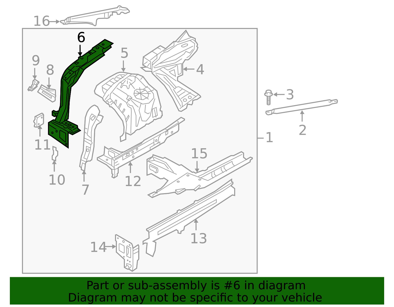 2017-2019 Genesis G90 Upper Rail 64537-D2000 | OEM Parts Online