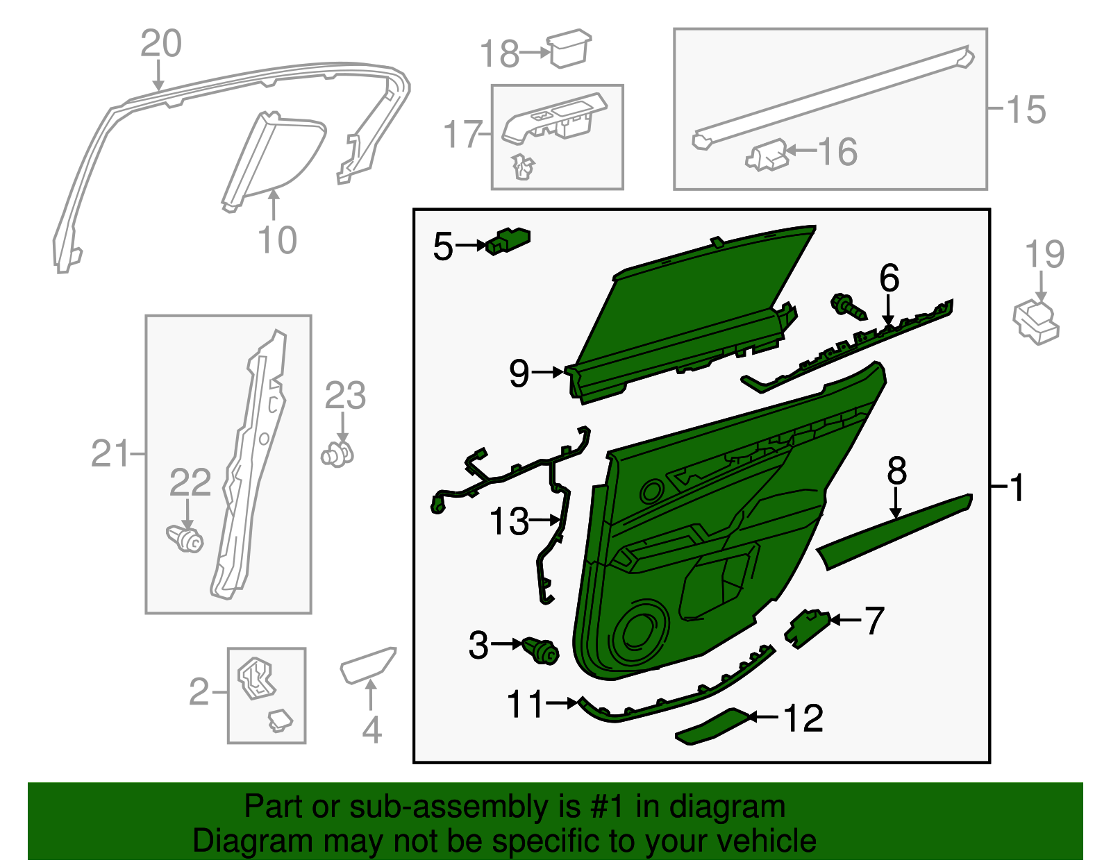 67640-30Q10-42 - High-Quality Door Interior Trim Panel for 2013 Lexus ...