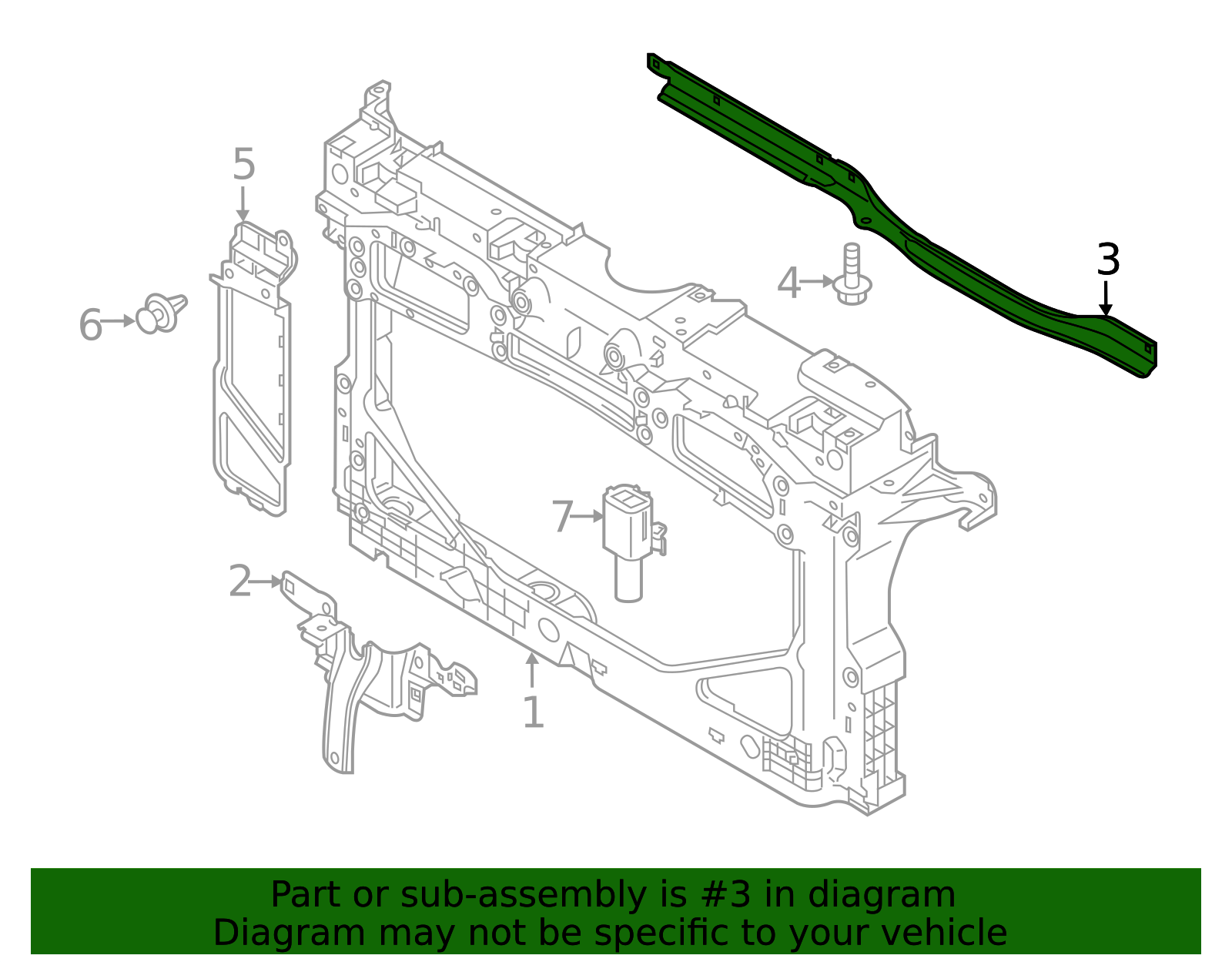 2016-2020 Toyota Lower Support 57169-WB002 | Toyota Parts Center