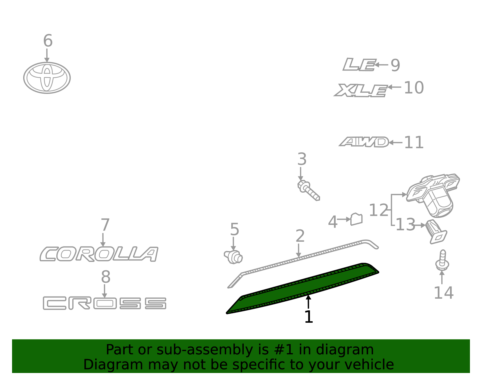 76811-0A130-B1 - 2022-2024 Toyota Corolla Cross - Trim Panel | Nucar ...