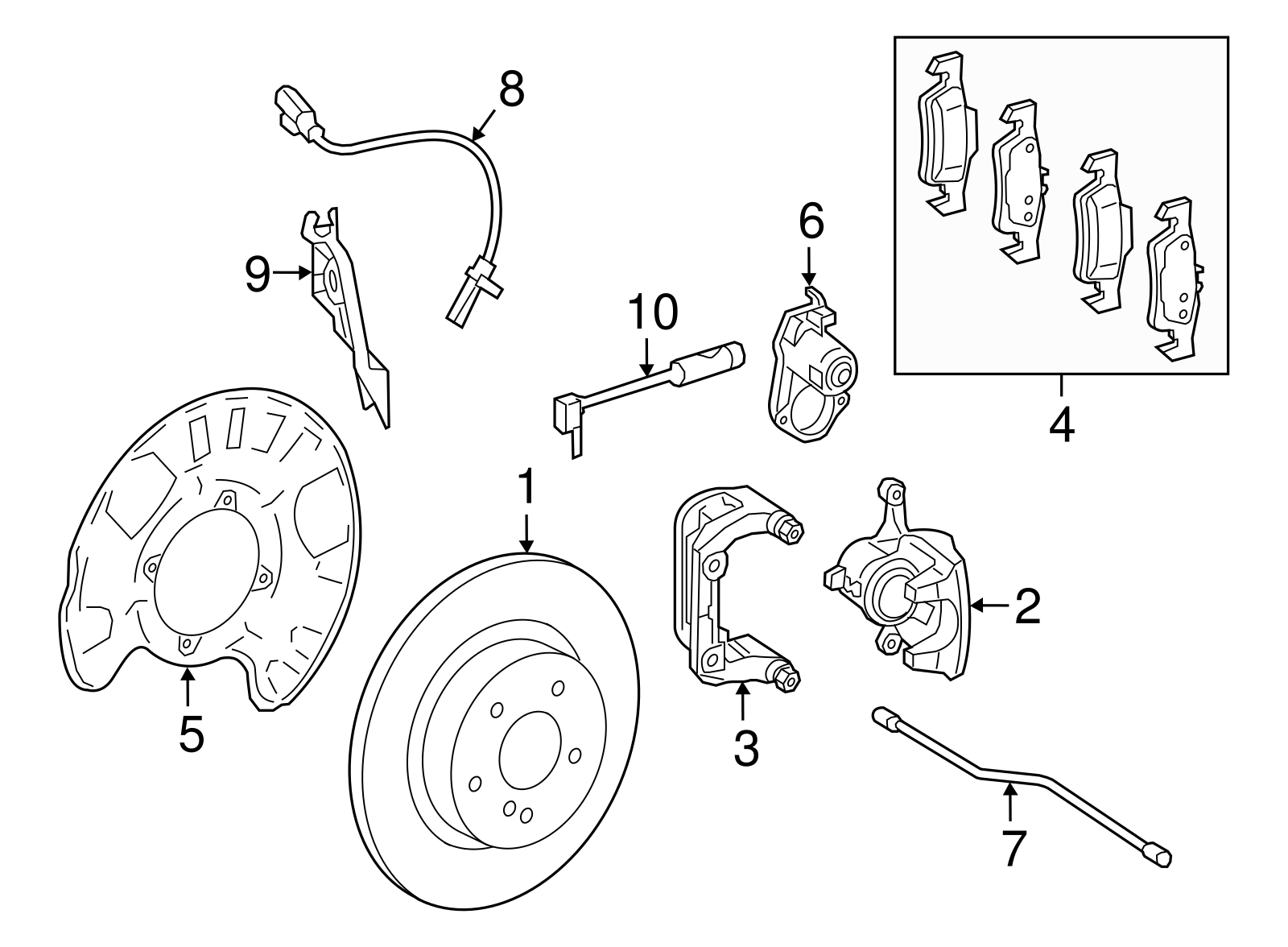 2006-2018 Mercedes-Benz Disk Brake Pad Rear 000-420-99-04 | Buy MB ...