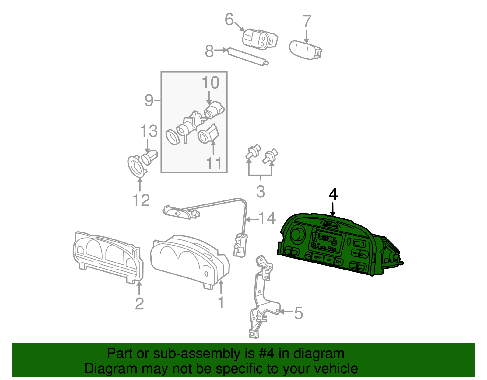 2003-2005 Jaguar S-Type Dash Control Unit XR840134 | OEM Parts Online