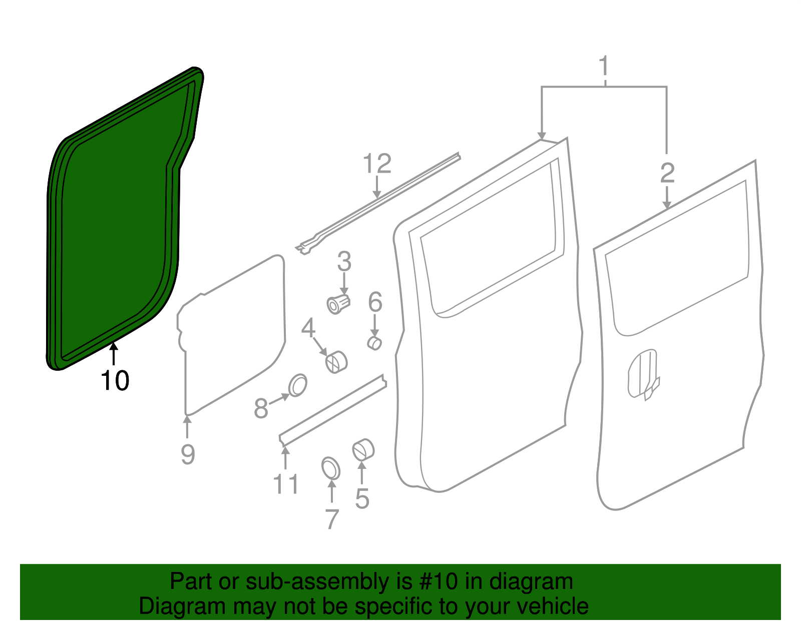 2013-2021 Nissan NV200 Door Weather-Strip 82831-9SE0A | Nissan Parts ...
