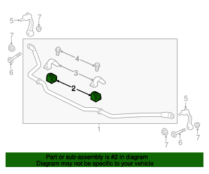 2016-2023 Jaguar Stabilizer Bar Bushing T4N1038 | Jaguar Paramus Parts