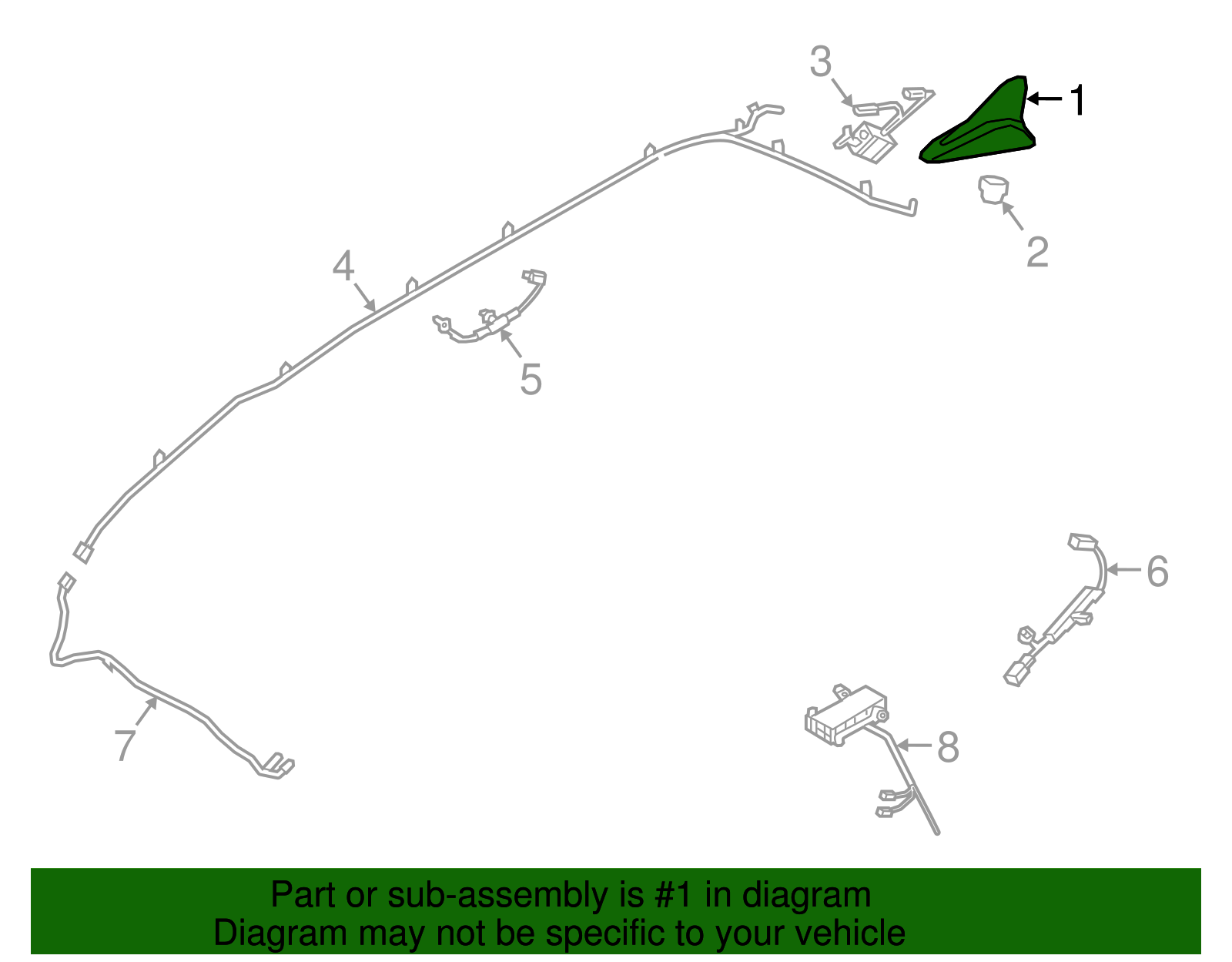 Hyundai - 96210-F2500-NKA - Antenna Assembly - 2019-2020 Hyundai ...