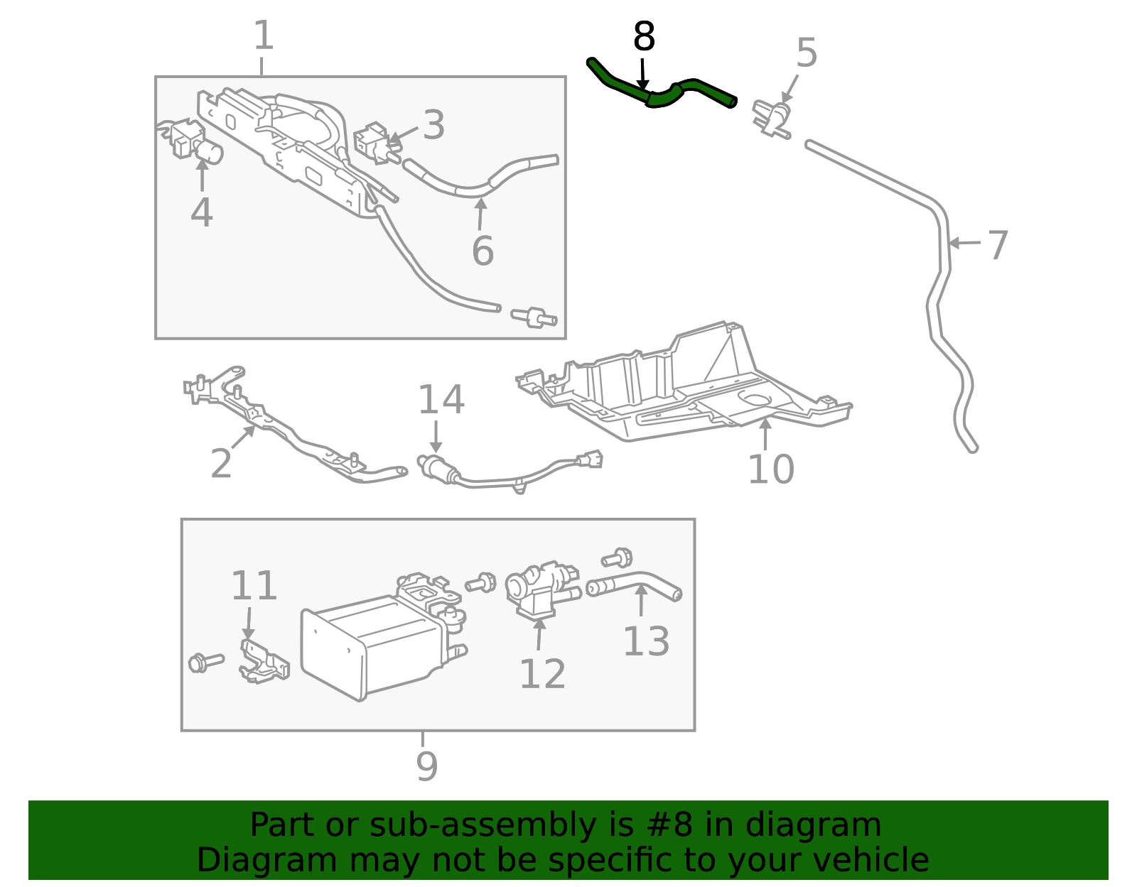 2004-2006 Toyota Sienna Evaporative Emissions System Line or Fuel Vapor ...