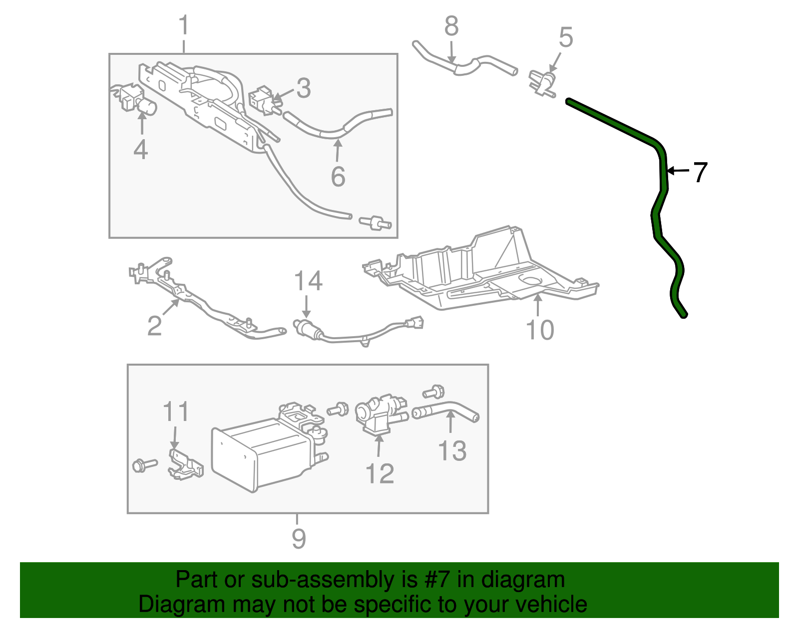 23827-AA010 - Vapor Hose - 2004-2006 Toyota Sienna | Toyota Parts Delivered