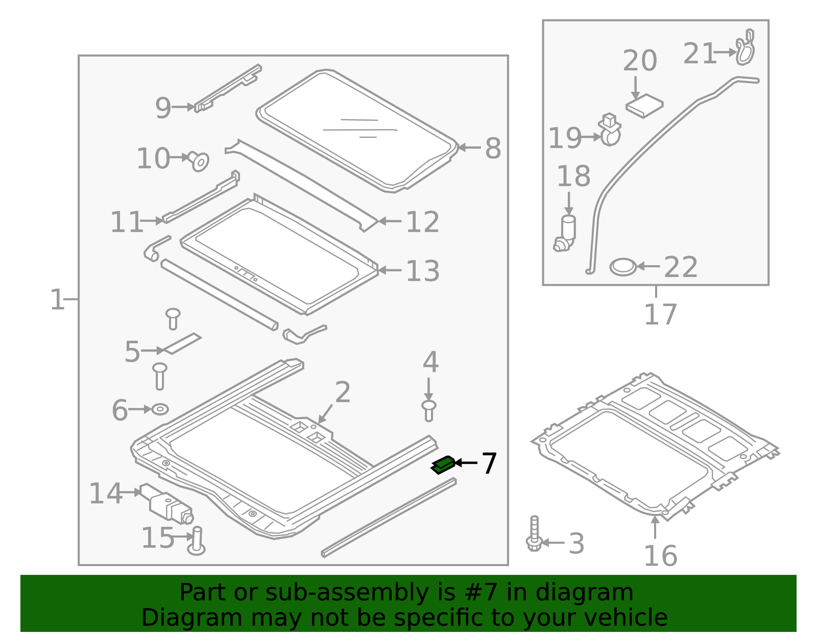 81649-A7000 - Sunroof Frame Stopper 2014-2025 Kia | Kia.Parts Store