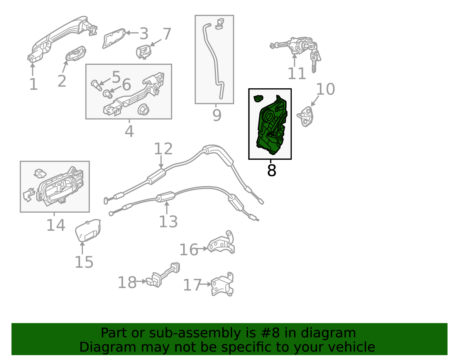 Genuine OEM Honda Door Lock Actuator Motor Part# 72150-T0A-A31 Fits ...
