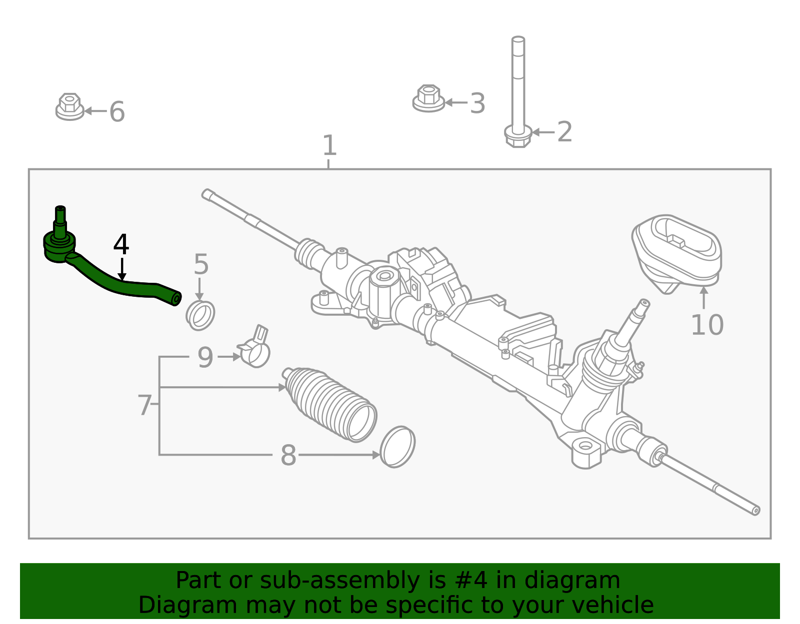 2023-2025 Nissan ARIYA Outer Tie Rod 48640-5MP0A | OEM Parts Online