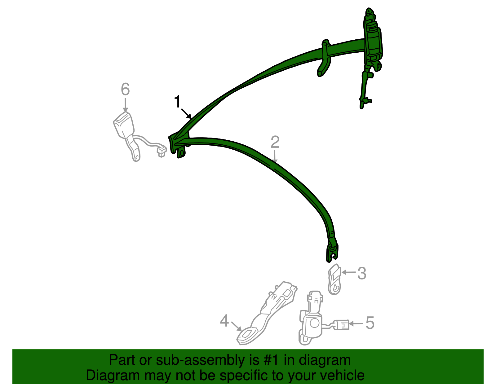 8639829 - Belt & Retractor - 2003 2004 Volvo XC90 | Volvo OEM Parts Direct