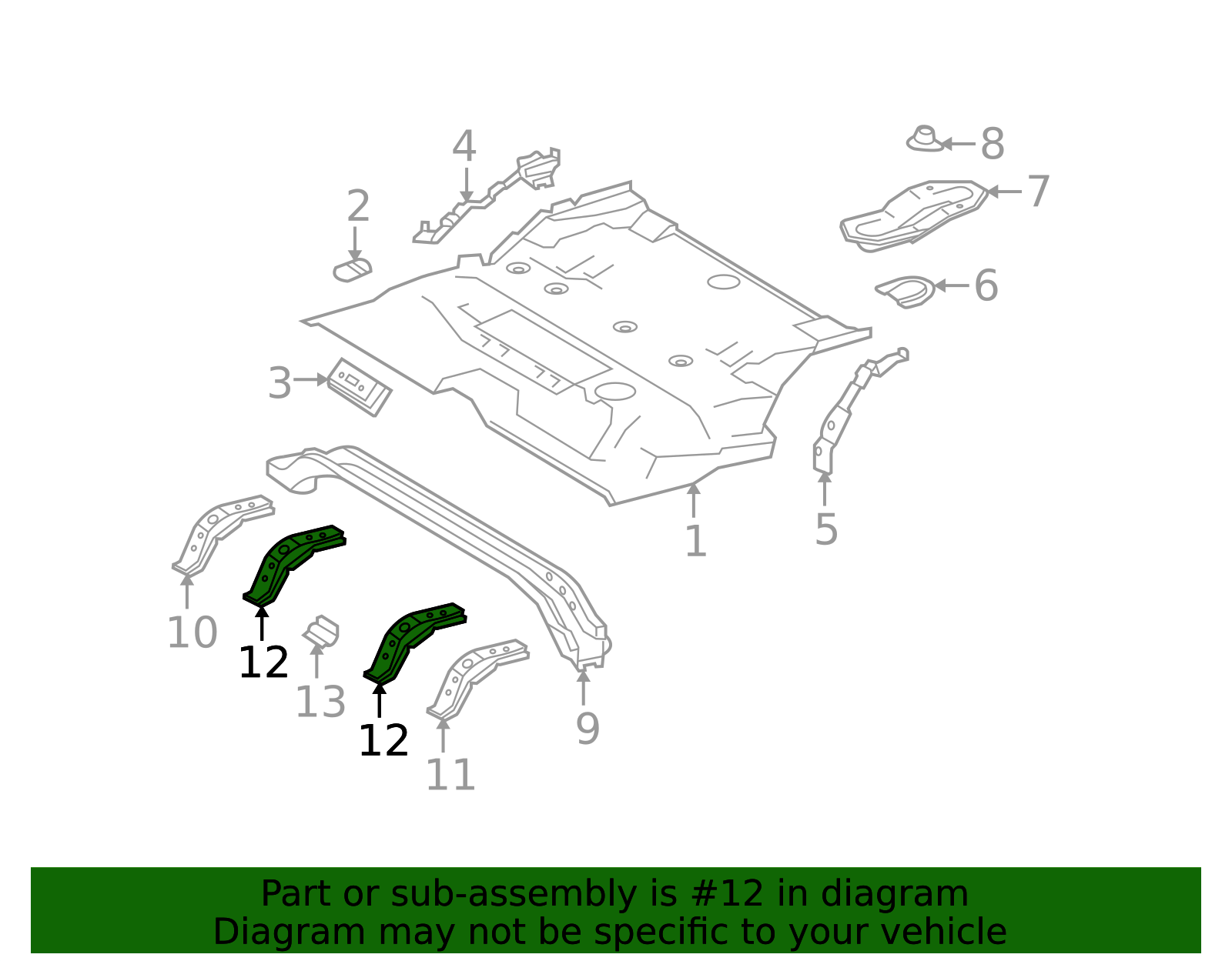 2010-2024 Toyota 4Runner Center Reinforced 58213-60050 | Toyota Parts ...