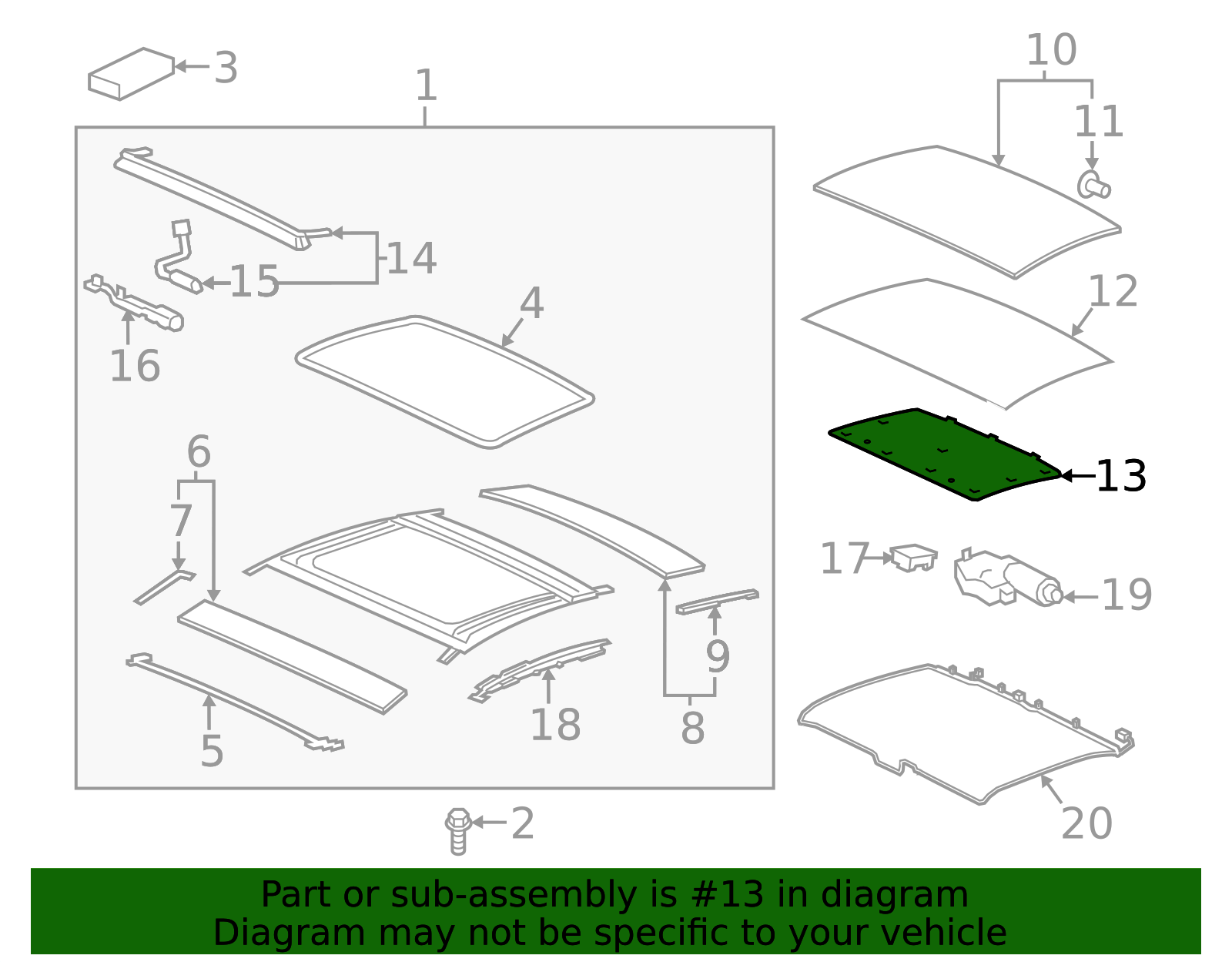 9P1-898-519-OH7 - High-Quality Sunroof Cover for 2020-2021 Porsche 911 ...