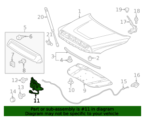 53510-0C060 - High-Quality Hood Latch for 2014-2021 Toyota Tundra ...