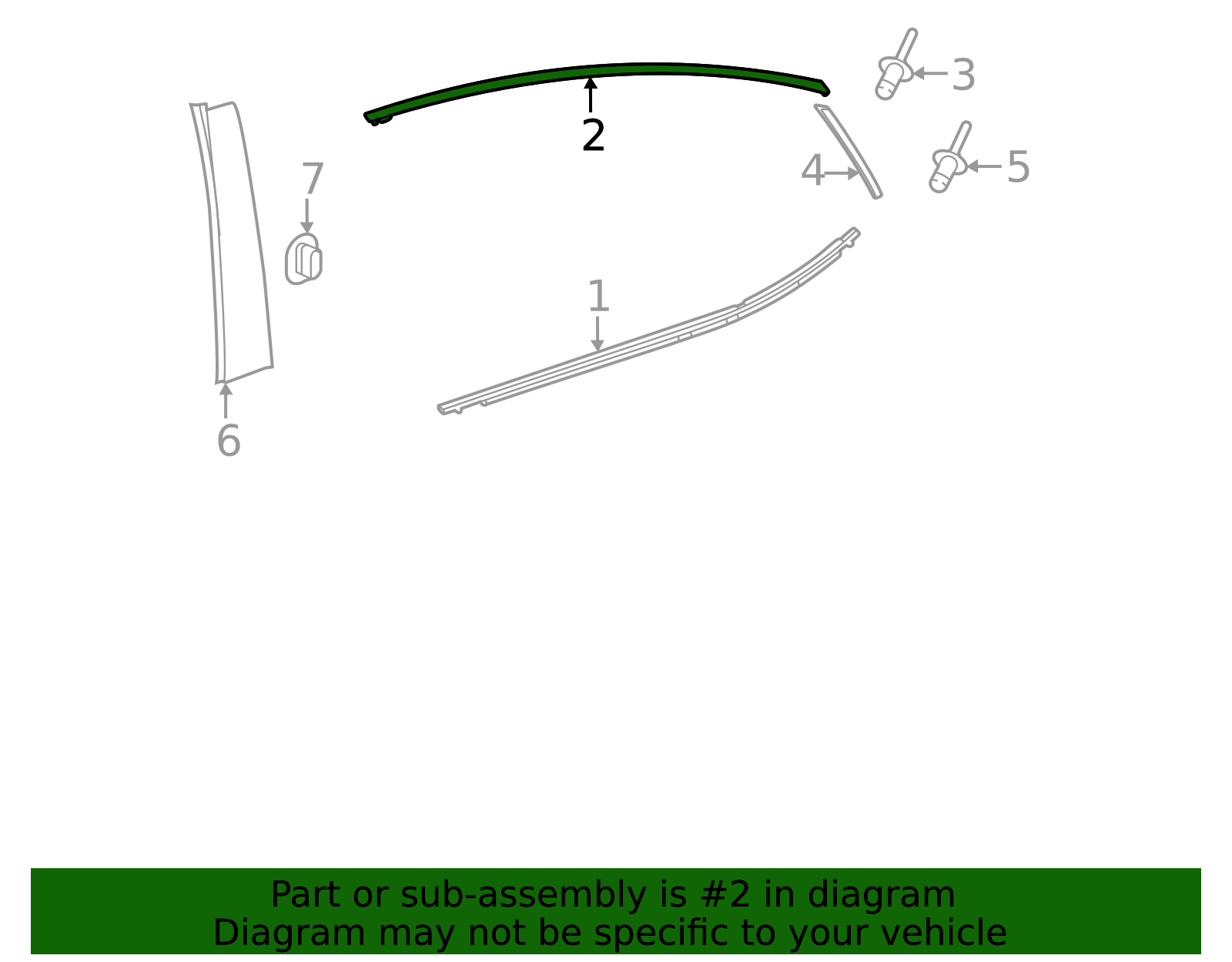 75764-AQ020 - High-Quality Door Reveal Molding for AutoNation Parts