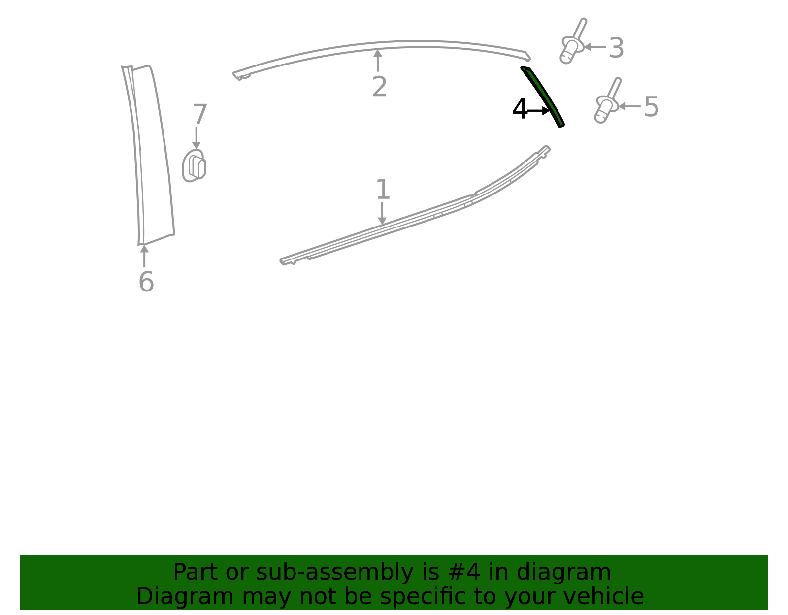 2025 Toyota Camry Frame Molding 75765-AQ010 | MotorMotor