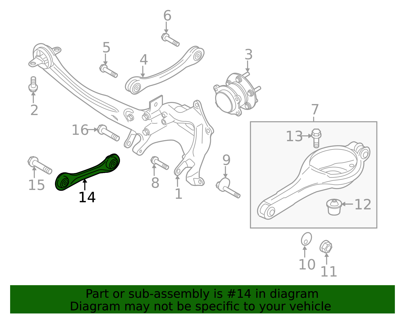 2015-2019 Lincoln MKC Trailing Arm EJ7Z-5500-D | Awesome Parts Ford