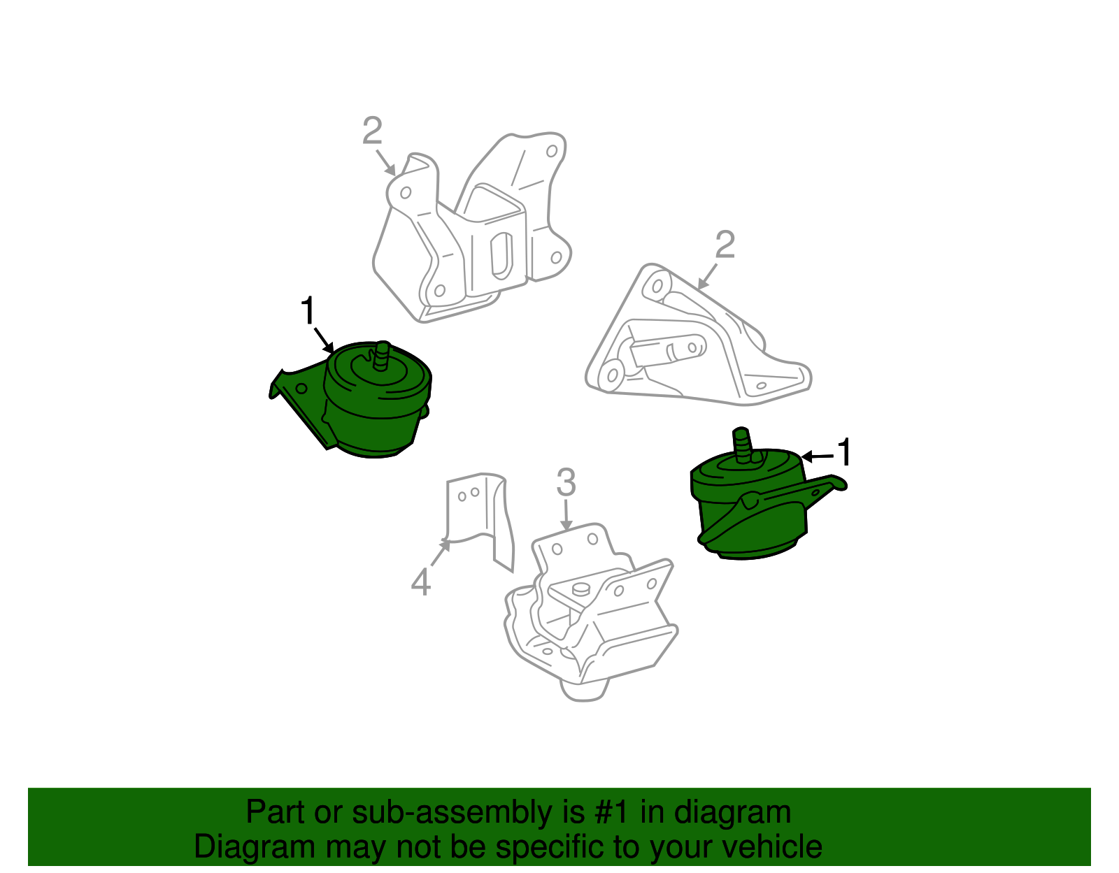 2003-2009 Toyota Front Mount (requires 2 per engine, product sold ...