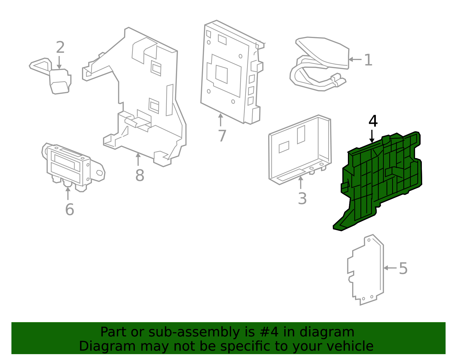 23505939 - 2017-2019 GM - Communication Interface Module Bracket ...
